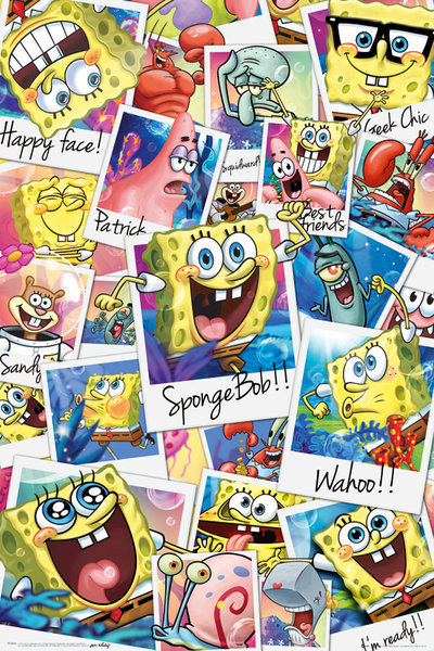 Plakát SPONGEBOB - polaroids | Obraz na zeď | 3+1 zdarma | Posters.cz