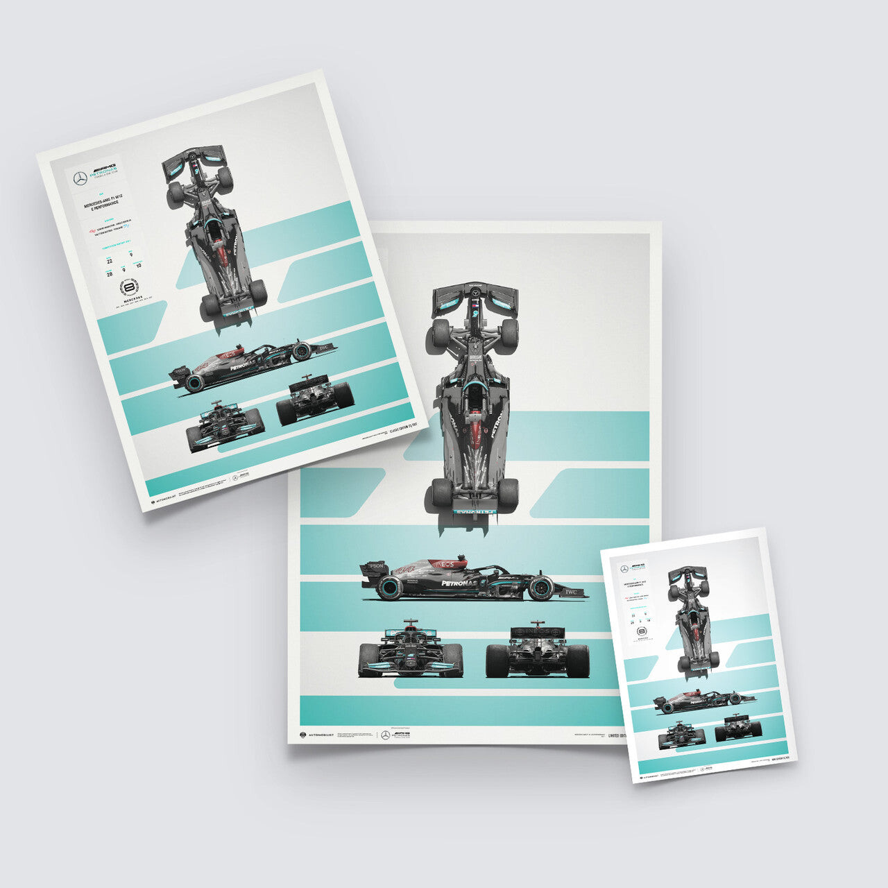 Art Print Mercedes-AMG Petronas F1 Team - W12 - Blueprint - 2021 ...
