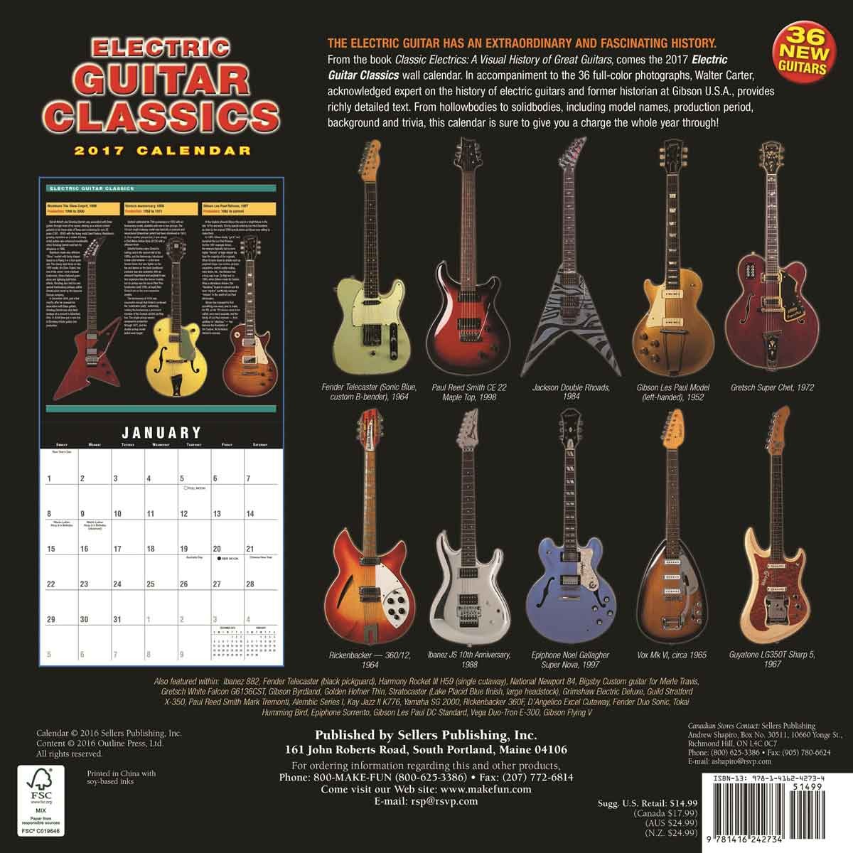 Electric Guitar - Wall Calendars 2017 | Buy at UKposters
