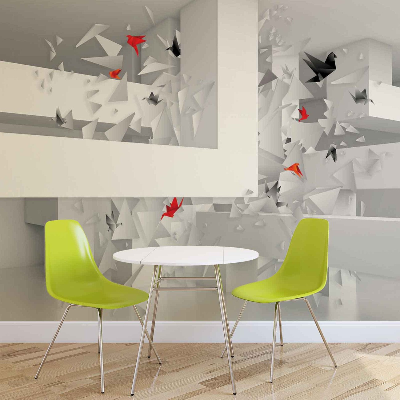 Arte abstracto fotomural de pared decorativo | Papeles pintados ...