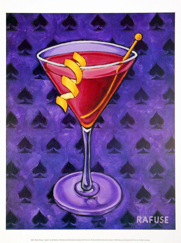 Kunsttryk, Reproduktion Martini Royale - Spades, Will Rafuse | Plakater ...
