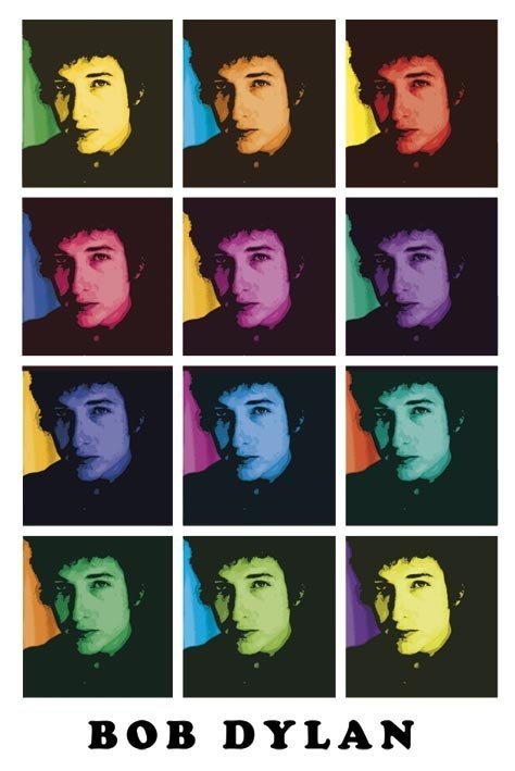 Poster, Affiche Bob Dylan – colours en ligne | 3+1 GRATUIT | Europosters
