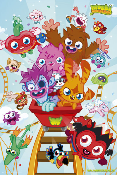 Poster, Affiche Moshi monsters - rollercoaster en ligne | 3+1 GRATUIT ...