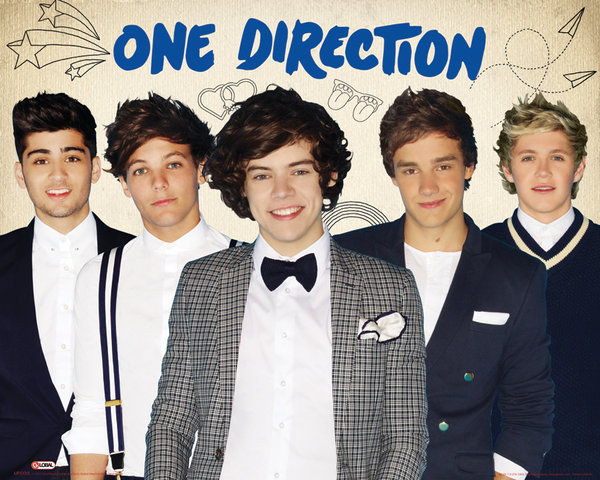 Poster, Affiche One Direction - group en ligne | 3+1 GRATUIT | Europosters