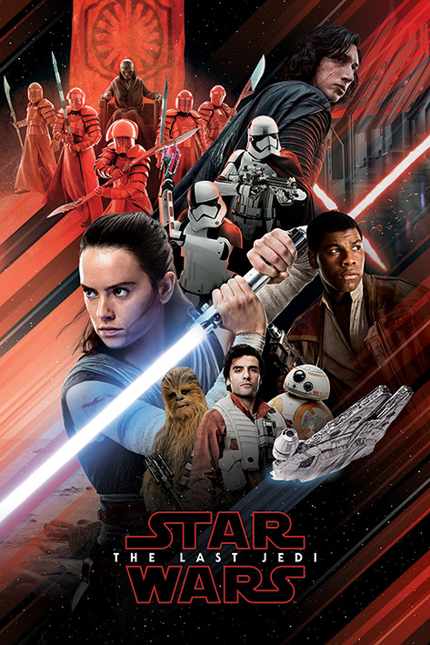 Poster, Affiche Star Wars, épisode VIII : Les Derniers Jedi - Red Montage en ligne | 3+1 GRATUIT ...