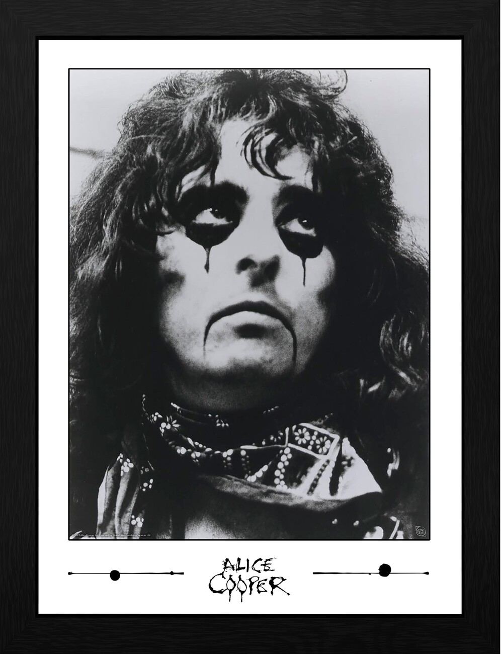 Alice Cooper - Black and White Photo rámovaný obraz na zeď | Posters.cz