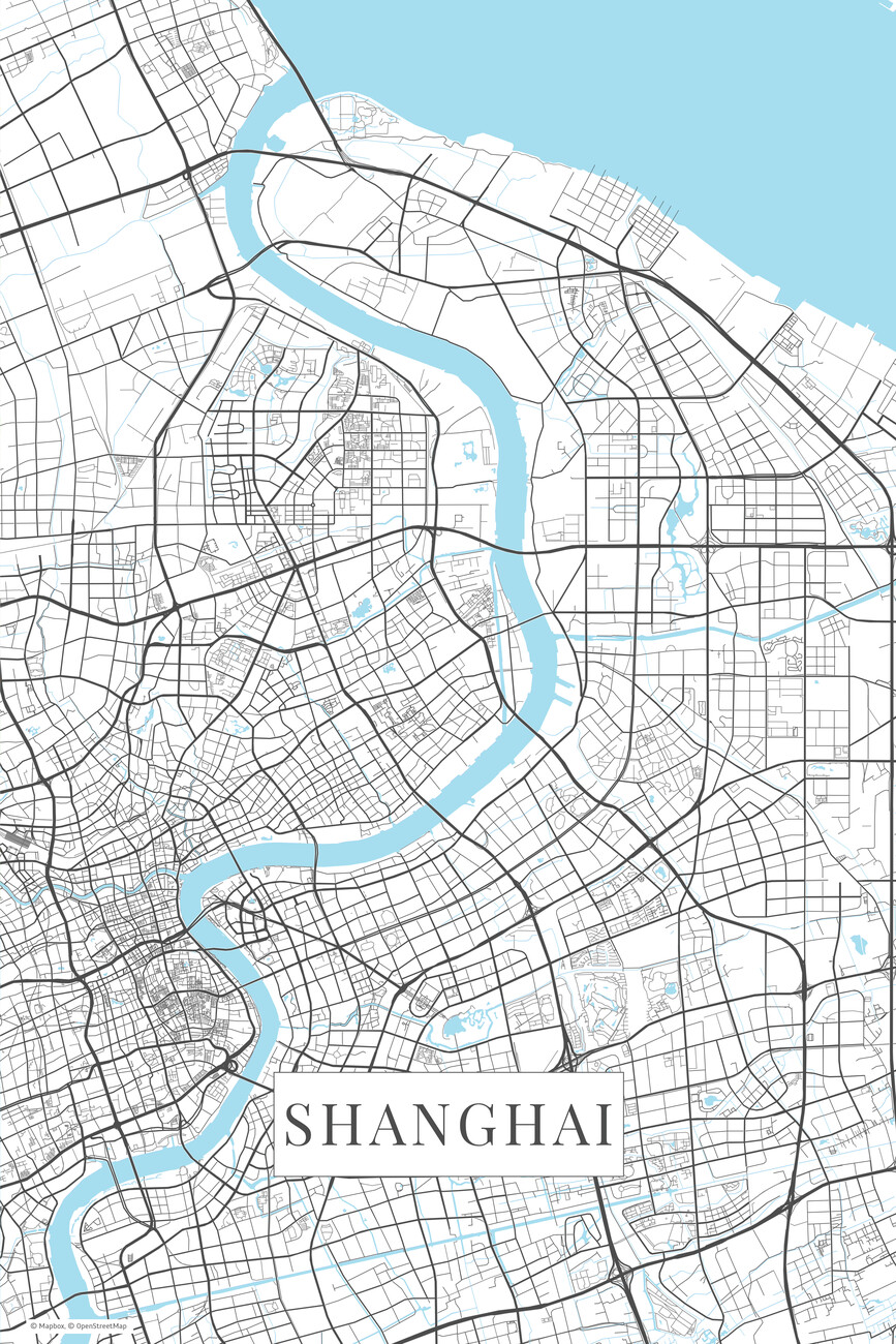 Shanghai Street Map Premium Vector | Shanghai City Map Illustration