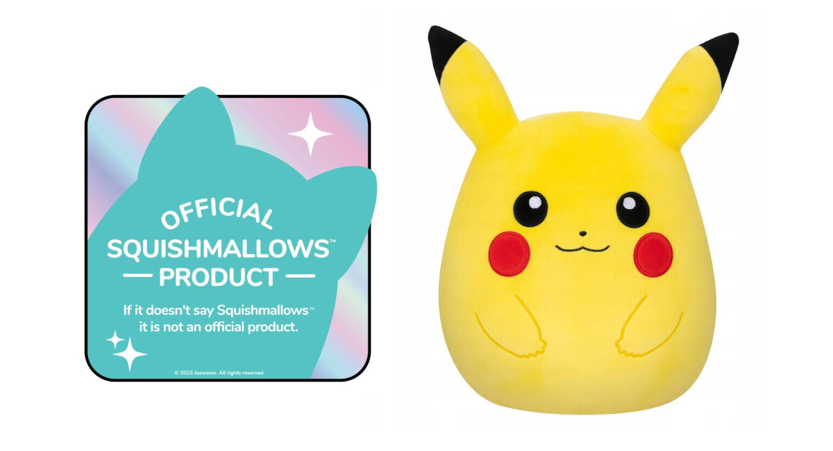 Bamse Jumbo Squishmallows - Pokemon - Pikachu | Ideer til originale gaver
