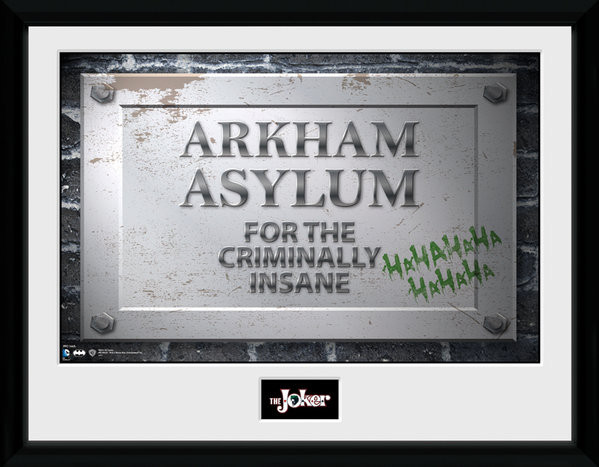 Batman Comic - Arkham Asylum Sign Framed poster | Buy at UKposters