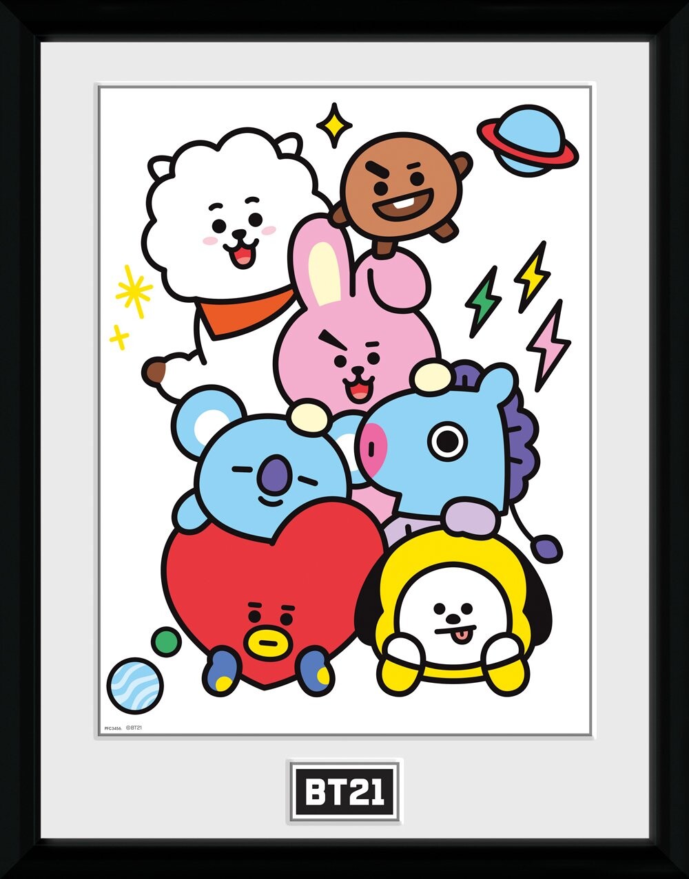 Poster encadré BT21 - Characters Stack | Posters, tableaux | Europosters