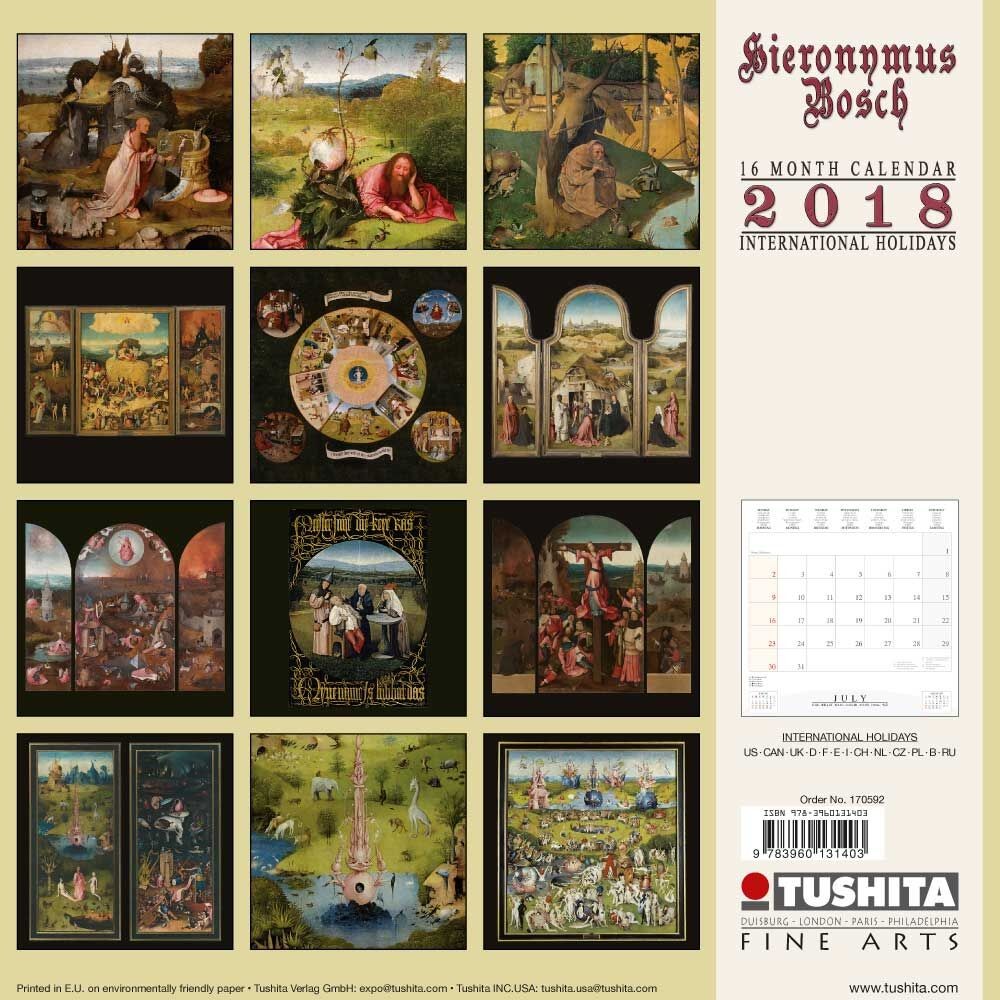 Hieronymus Bosch - Calendari da muro 2018 | Compra su Europosters