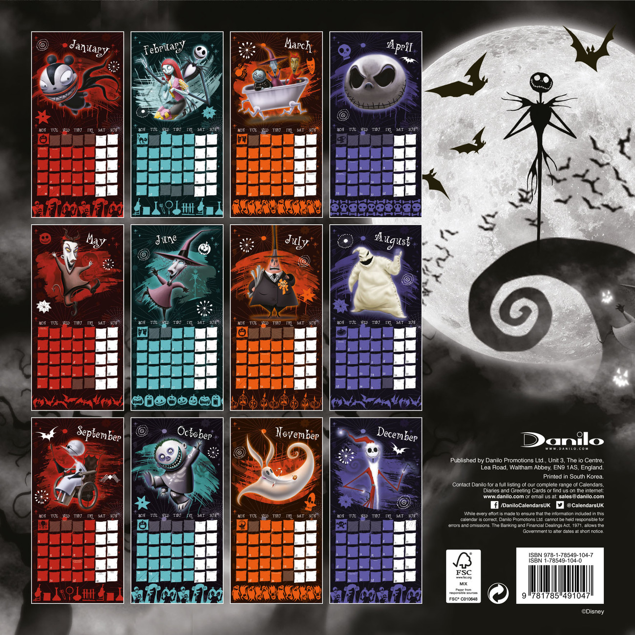Nightmare Before Christmas - Calendari da muro 2017 | Compra su Europosters
