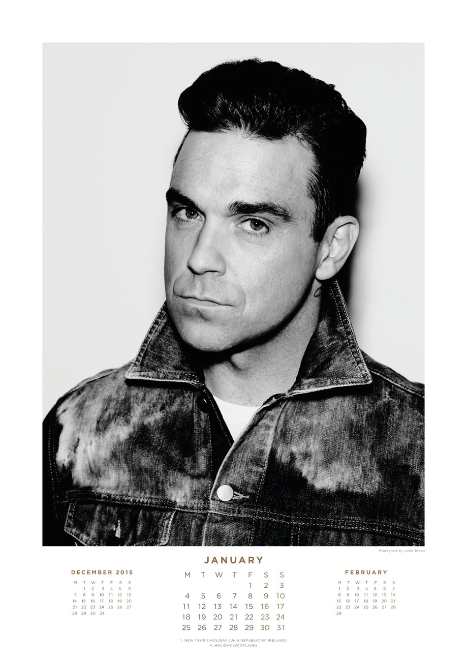 Robbie Williams - Calendari da muro 2016 | Compra su Europosters