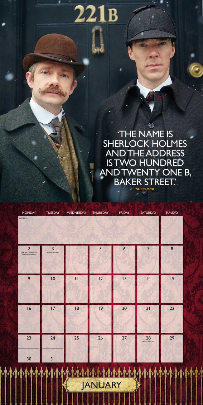 Sherlock - Calendari da muro 2017 | Compra su Europosters