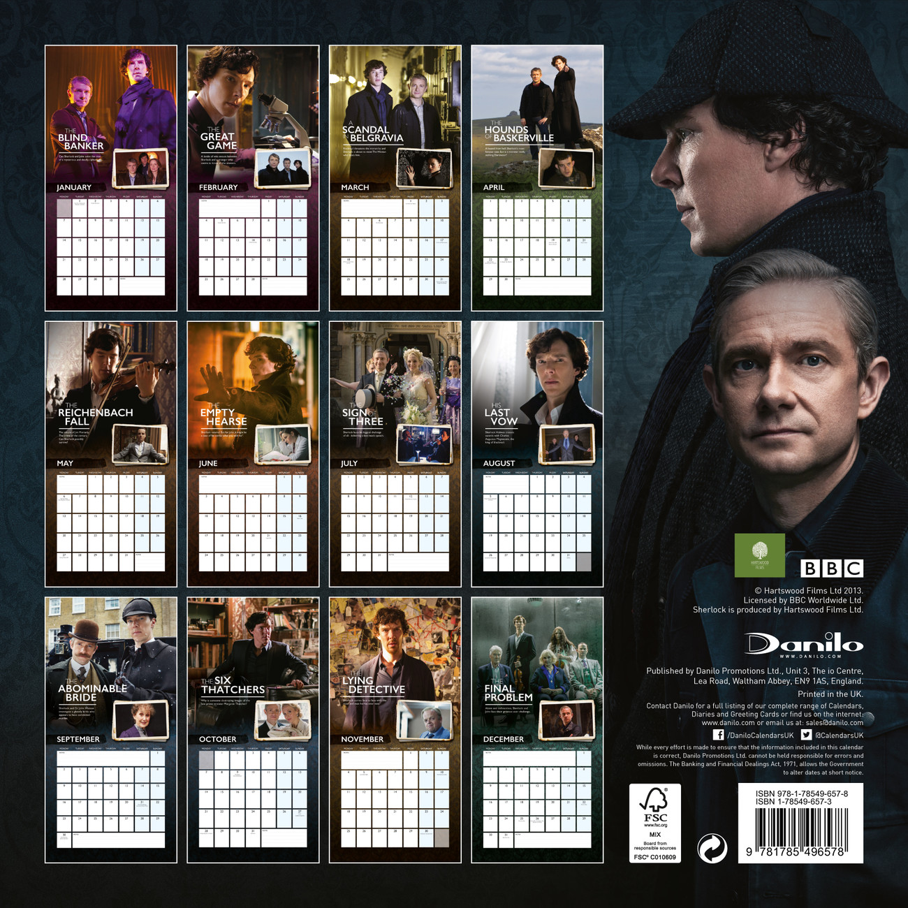Sherlock - Calendari da muro 2019 | Compra su Europosters