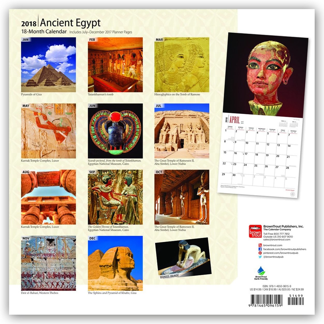 Ancient Egypt - Calendarios de pared 2018 | Consíguelos en Posters.es