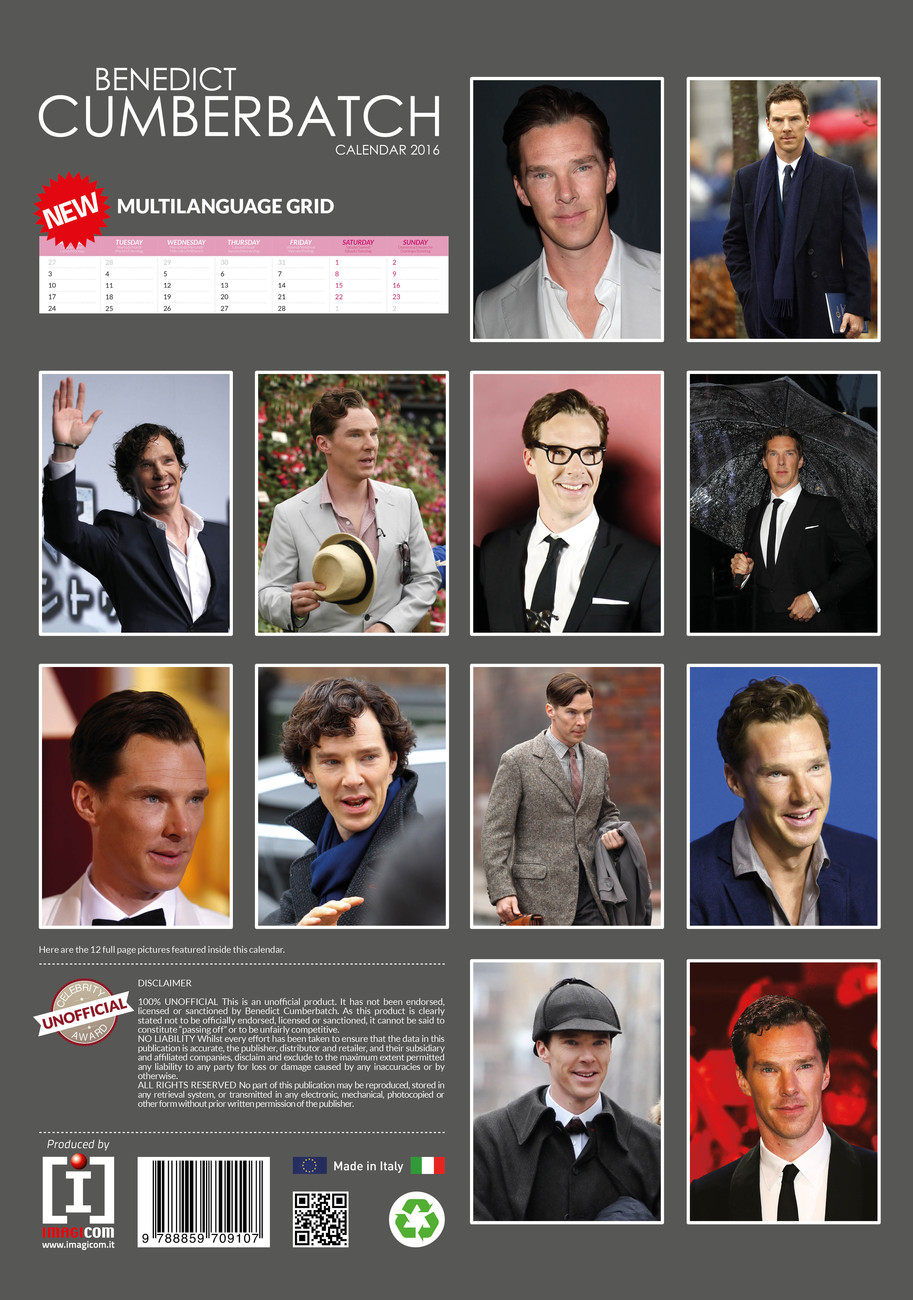 Benedict Cumberbatch - Calendarios de pared 2016 | Consíguelos en ...