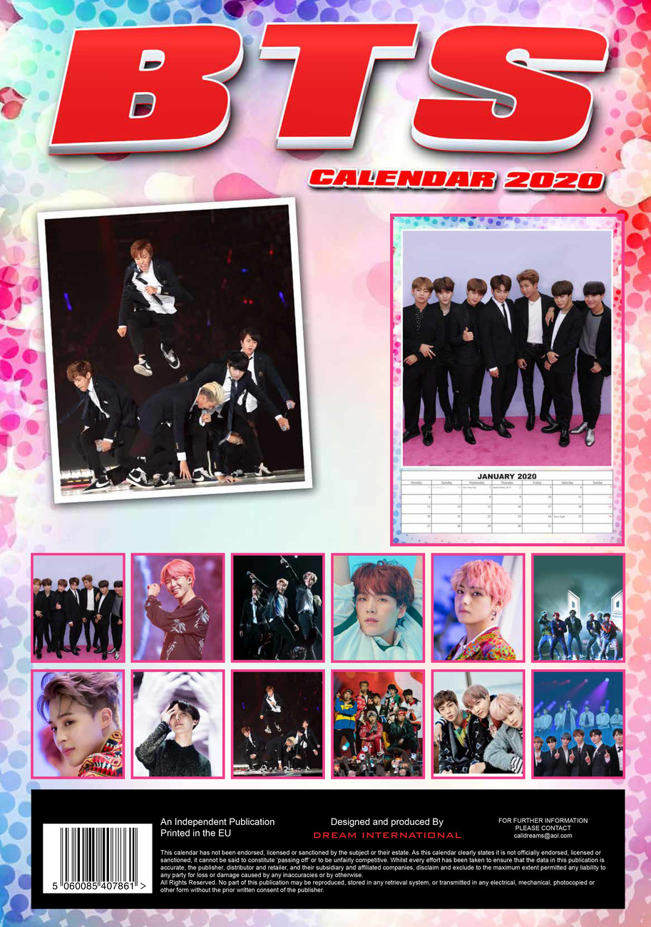 BTS - Calendarios de pared 2020 | Consíguelos en Posters.es