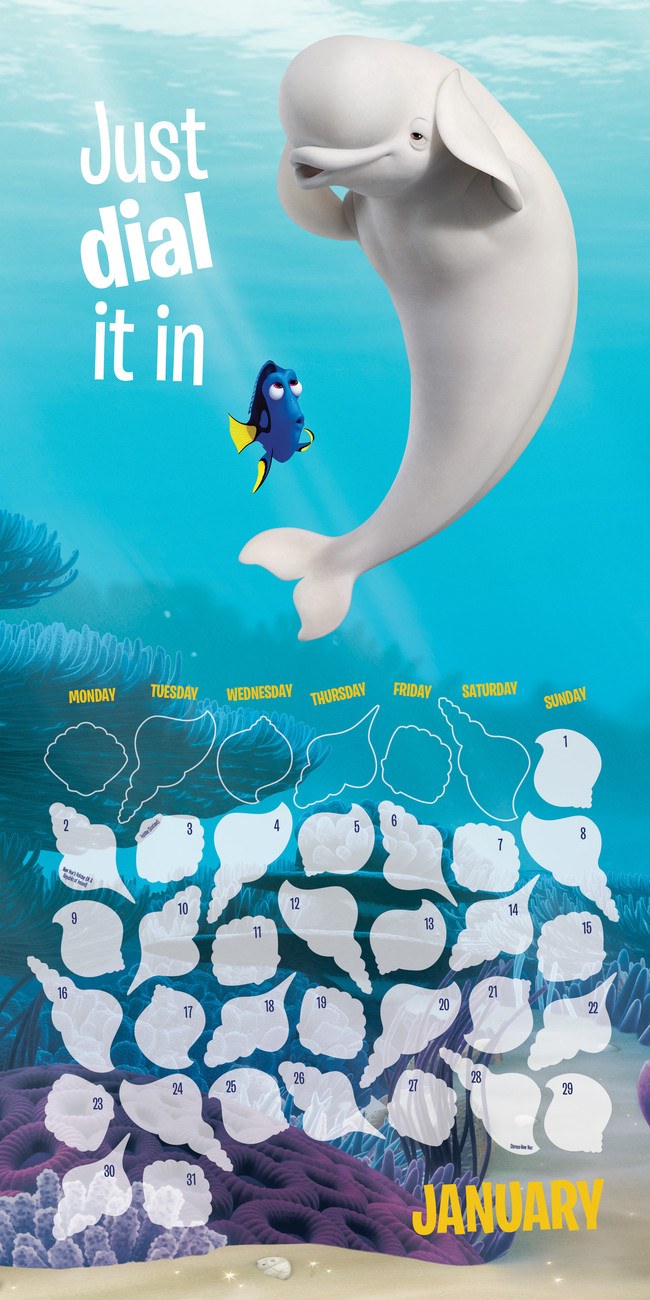 Buscando a Dory - Calendarios de pared 2017 | Consíguelos en Posters.es