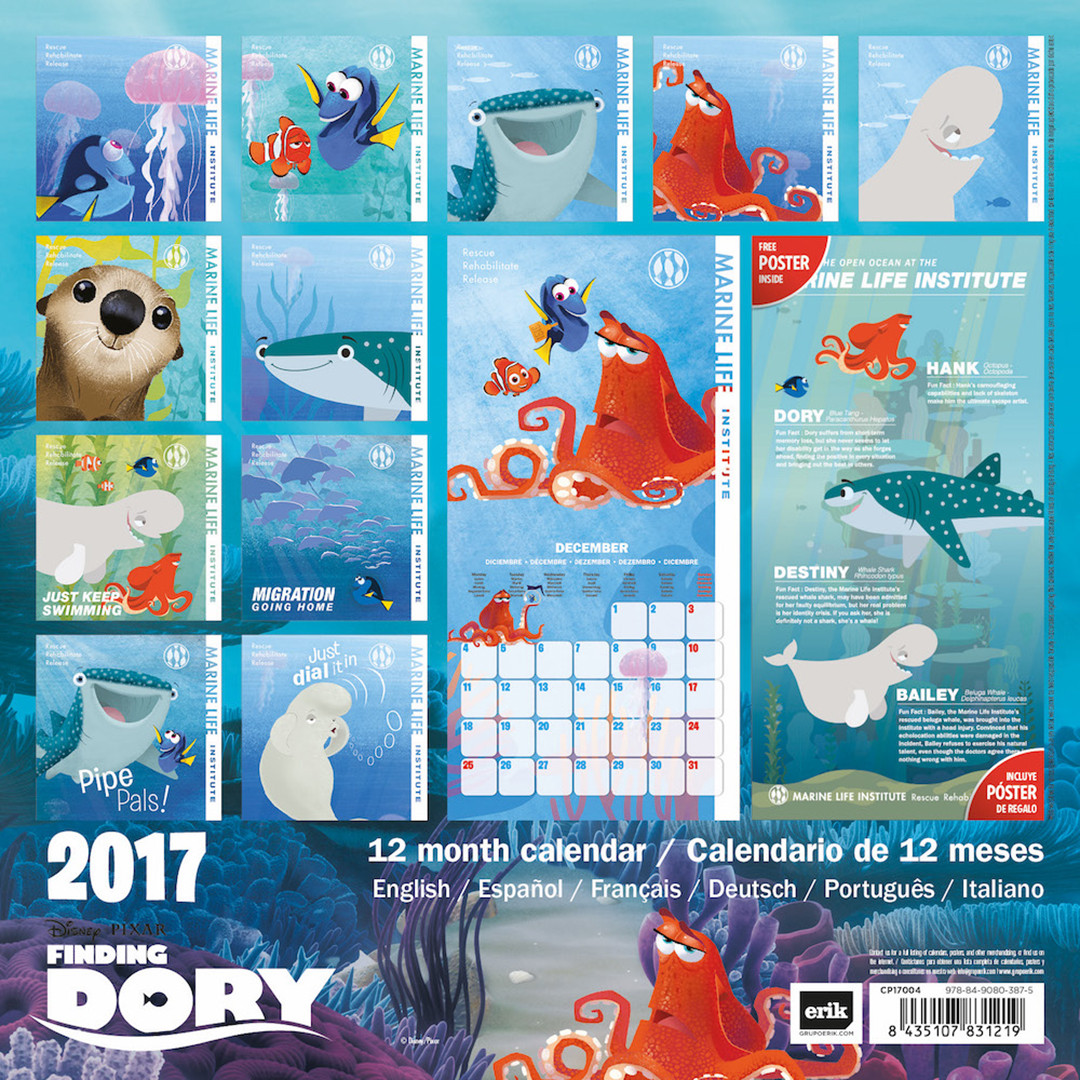 Buscando a Dory - Calendarios de pared 2024 | Consíguelos en Posters.es