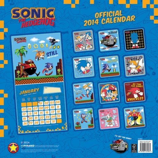 Calendar 2014 - SONIC - Calendarios de pared 2014 | Consíguelos en ...
