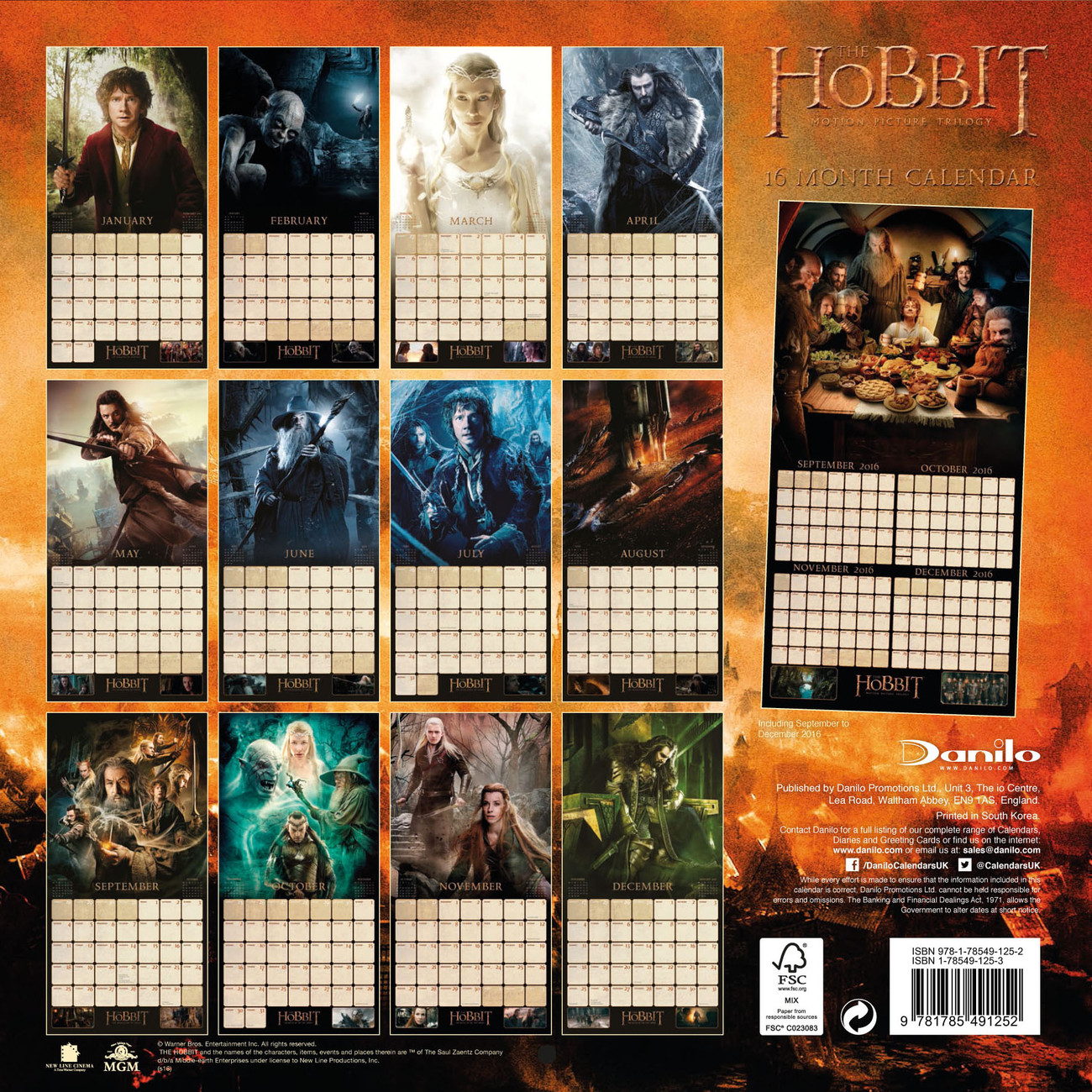 El hobbit - Calendarios de pared 2017 | Consíguelos en Posters.es