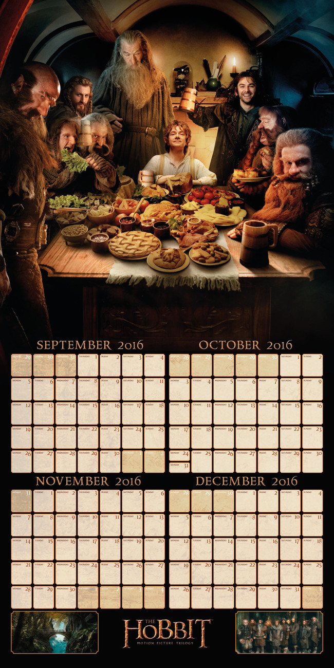 El hobbit - Calendarios de pared 2017 | Consíguelos en Posters.es