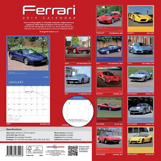 Ferrari - Calendarios de pared 2015 | Consíguelos en Posters.es
