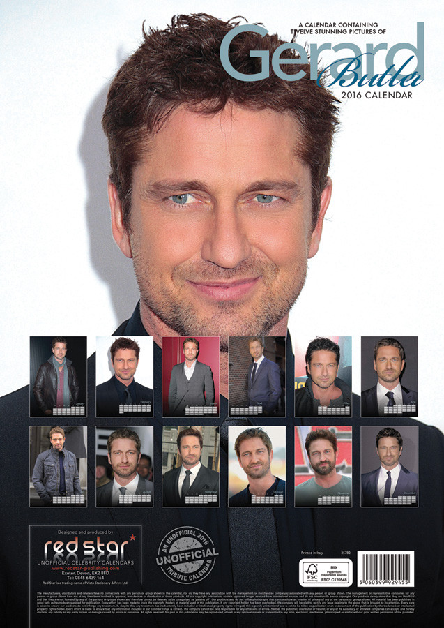 Gerard Butler - Calendarios de pared 2016 | Consíguelos en Posters.es