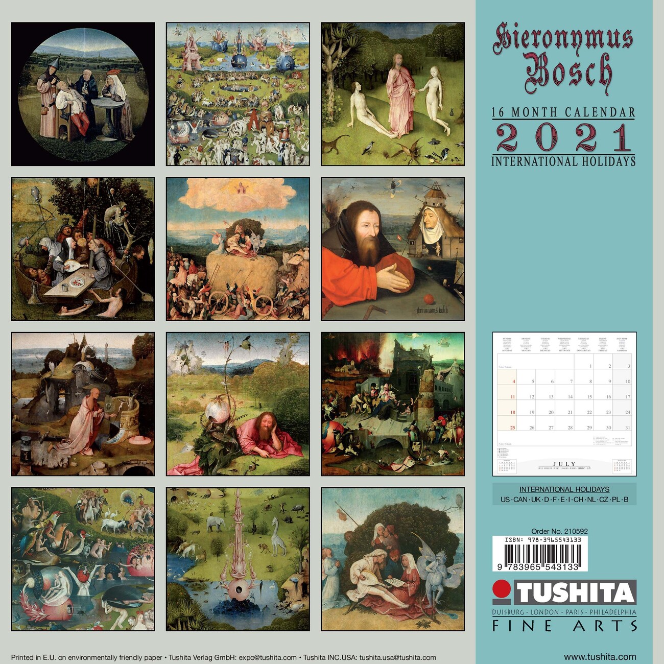 Hieronymus Bosch - Calendarios de pared 2021 | Consíguelos en Posters.es