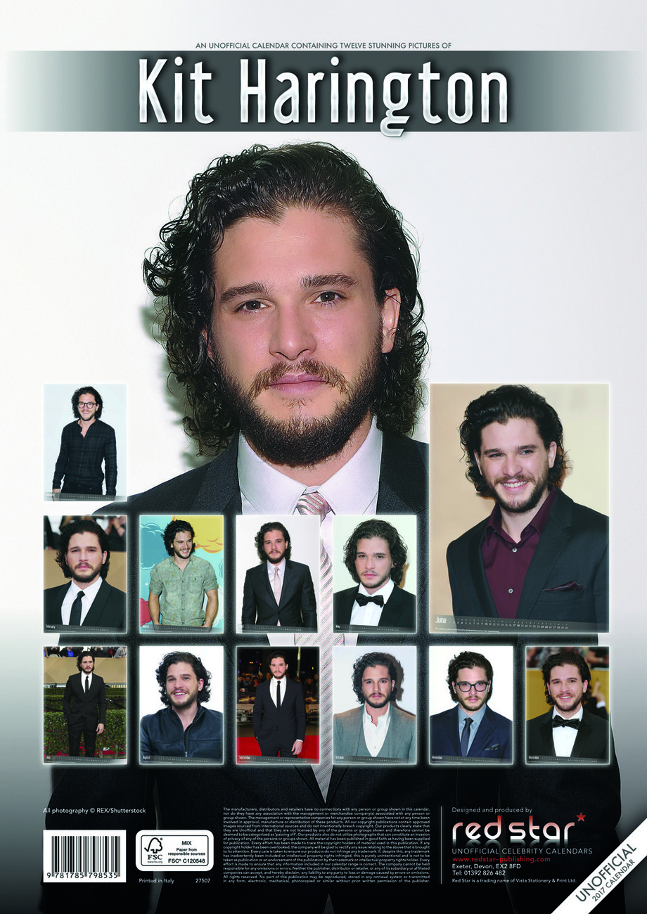 Kit Harington - Calendarios de pared 2017 | Consíguelos en Posters.es
