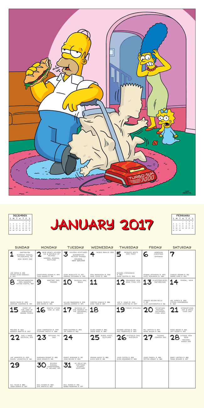 Los Simpson - Calendarios de pared 2017 | Consíguelos en Posters.es