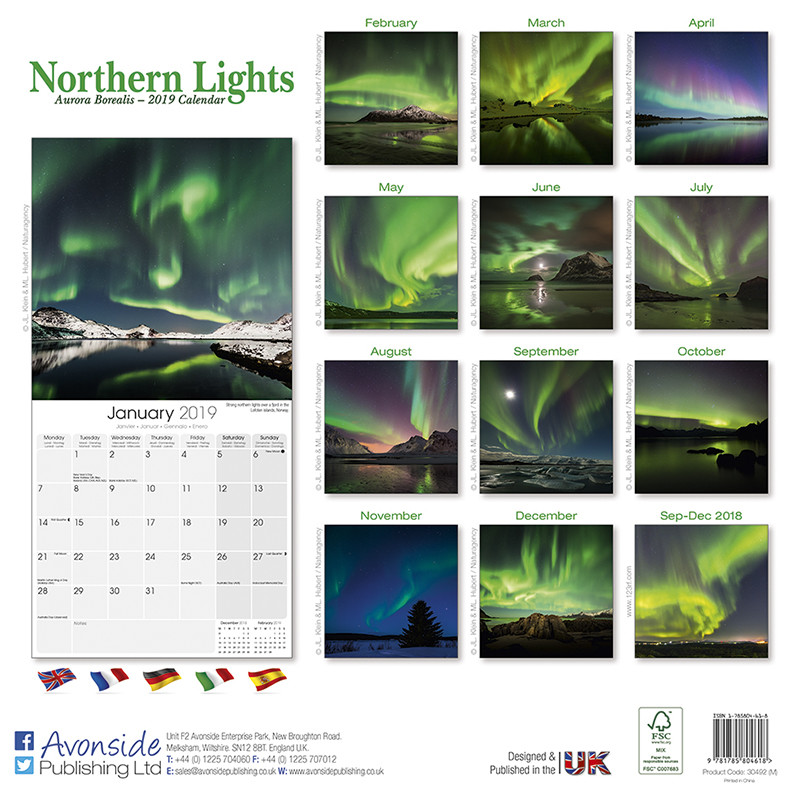 Northern Lights - Calendarios de pared 2024 | Consíguelos en Posters.es