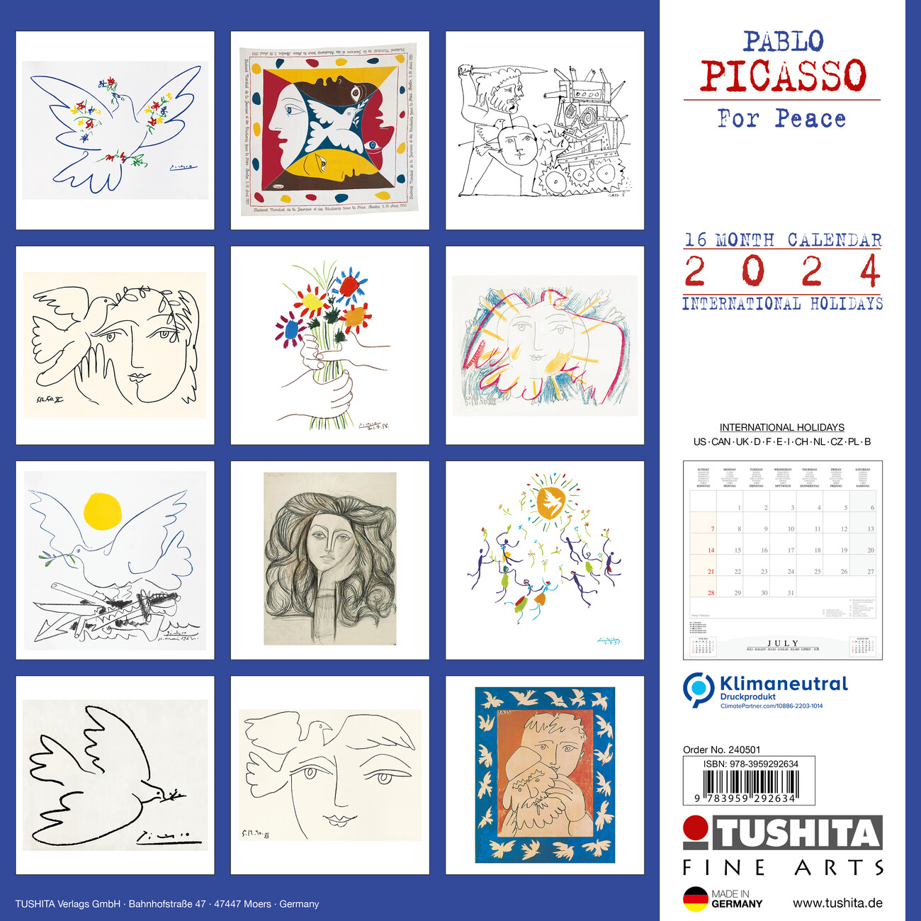 Pablo Picasso - For Peace - Calendarios de pared 2026 | Consíguelos en ...