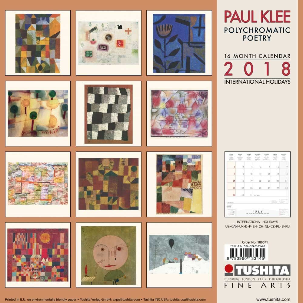 Paul Klee - Polychromatic Poetry - Calendarios de pared 2018 ...