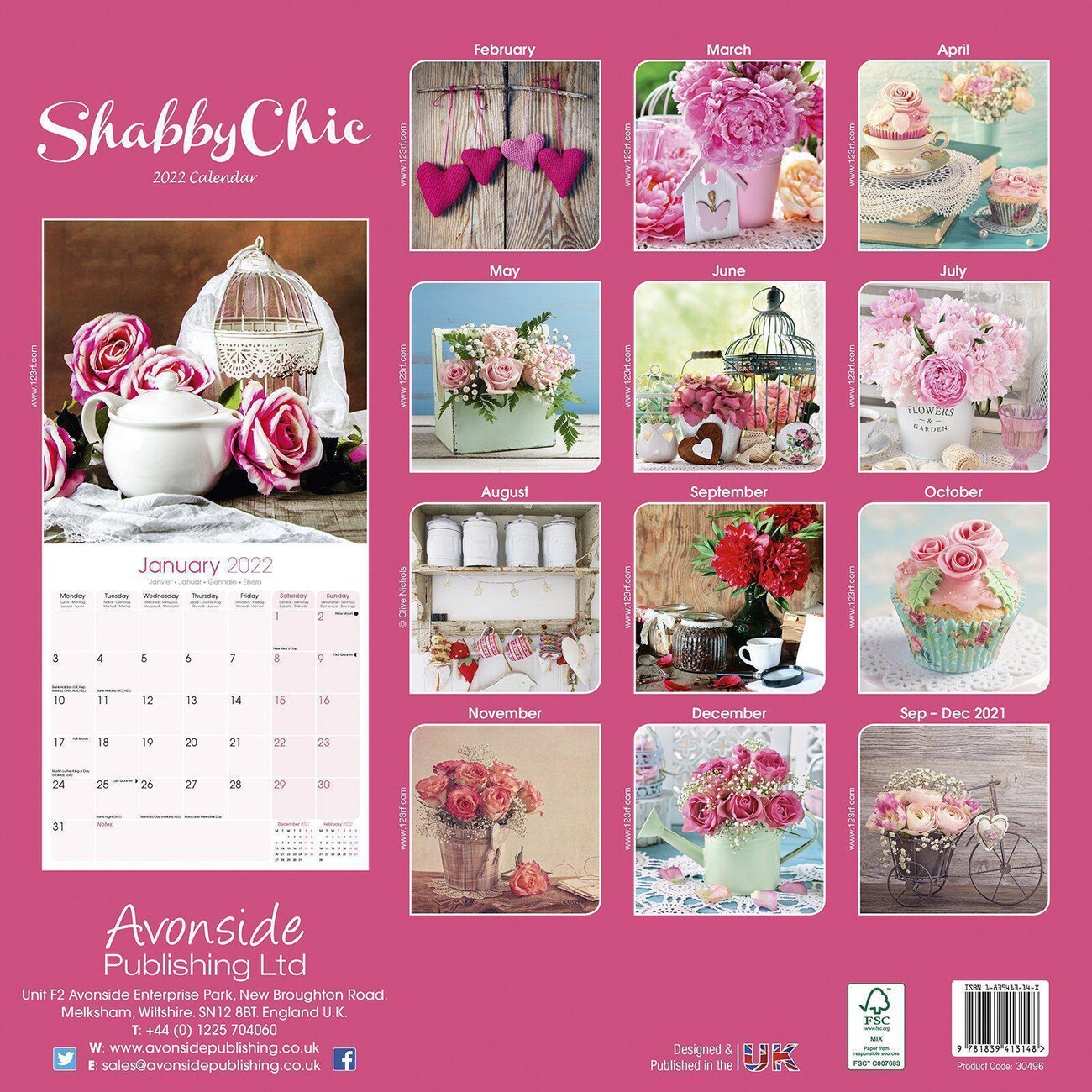Shabby Chic - Calendarios de pared 2027 | Consíguelos en Posters.es