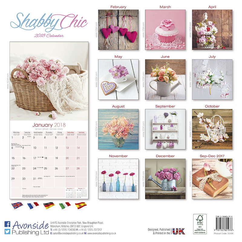 Shabby Chic - Calendarios de pared 2027 | Consíguelos en Posters.es
