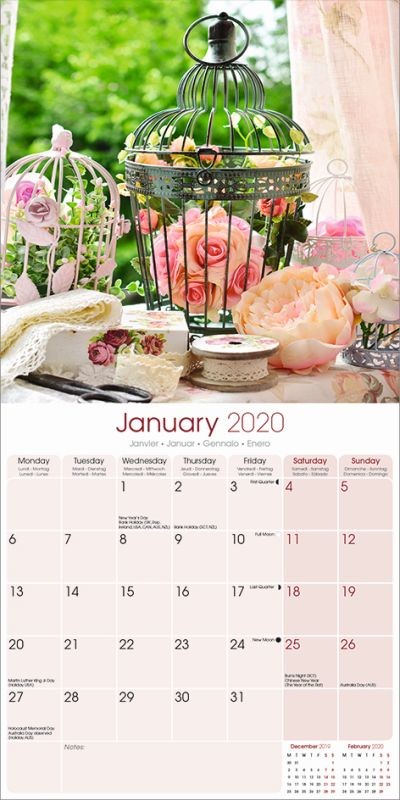 Shabby Chic - Calendarios de pared 2020 | Consíguelos en Posters.es