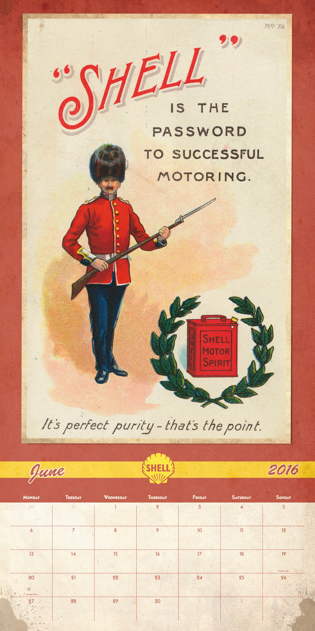 Shell - Retro - Calendarios de pared 2016 | Consíguelos en Posters.es