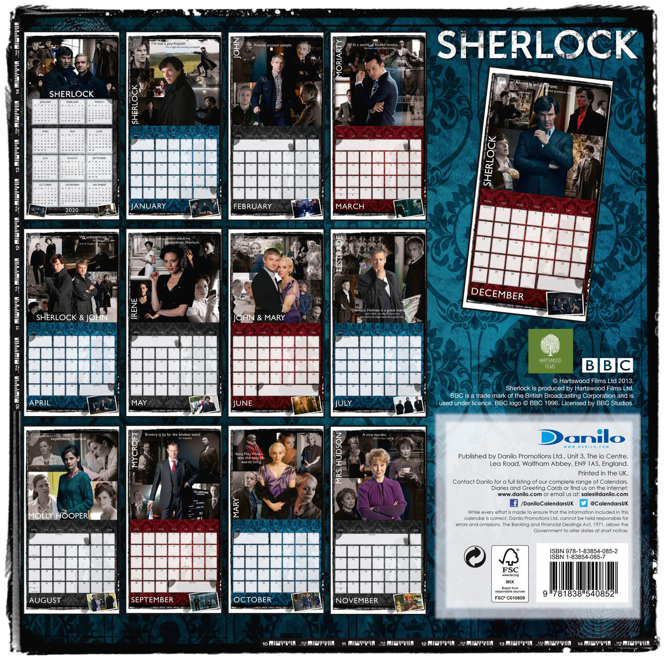 Sherlock - Calendarios de pared 2020 | Consíguelos en Posters.es