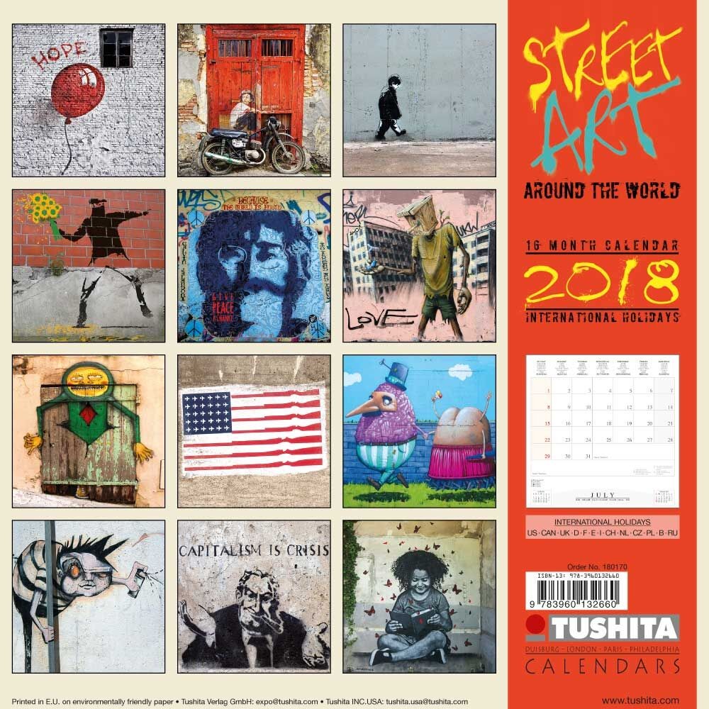 Street Art - Calendarios de pared 2018 | Consíguelos en Posters.es