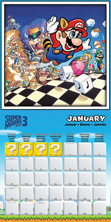 Super Mario - Calendarios de pared 2024 | Consíguelos en Posters.es