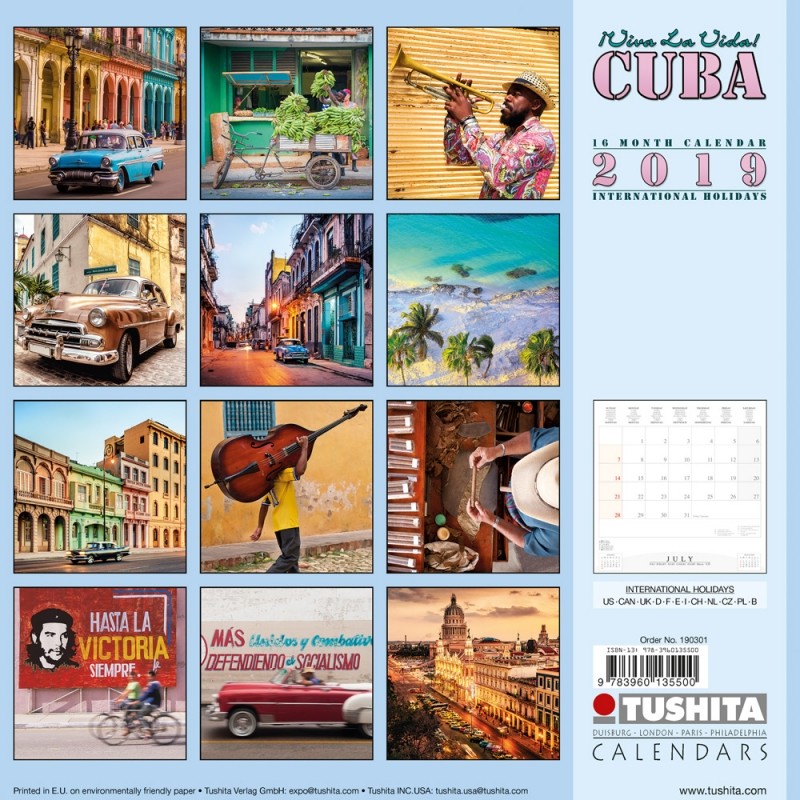 Viva la viva! Cuba - Calendarios de pared 2019 | Consíguelos en Posters.es