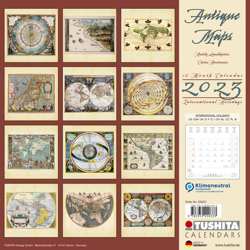 Antique Maps - Wall Calendars 2024 | Buy at Europosters