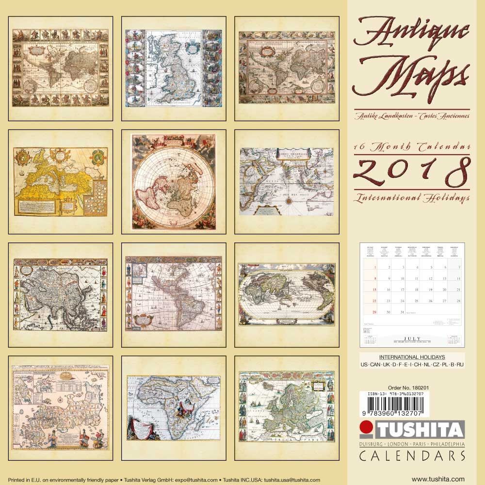 Antique Maps - Wall Calendars 2018 | Buy at Europosters