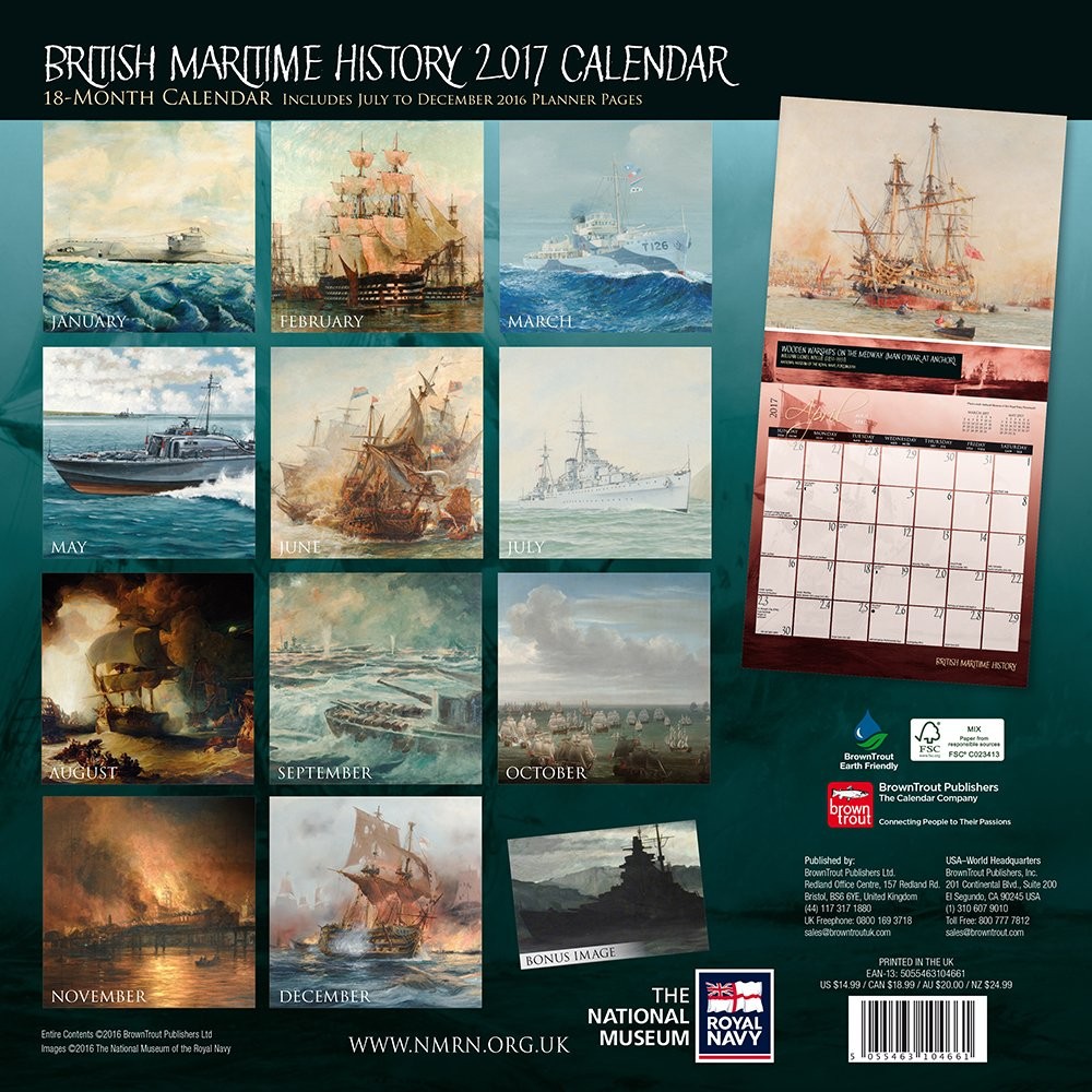 British Maritime History - Wall Calendars 2017 | Buy at Europosters