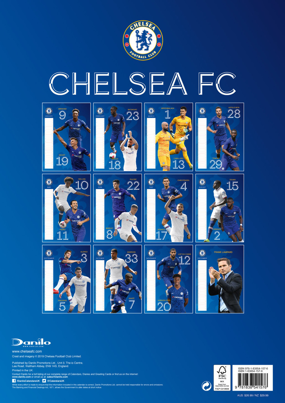 Chelsea FC - Wall Calendars 2020 | Buy at UKposters