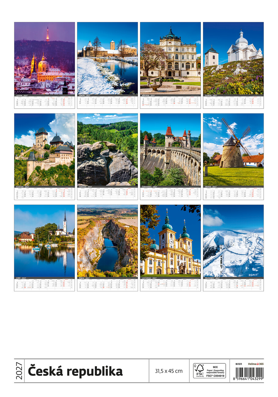 Czech Republic | Czech - Wall Calendars 2027 | Buy at UKposters