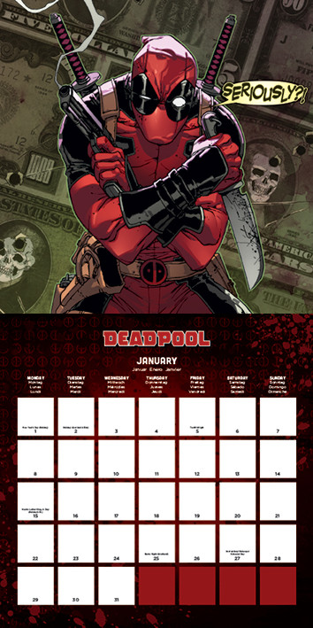 Deadpool - Wall Calendars 2024 | Buy at UKposters