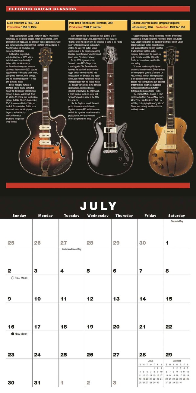 Electric Guitar - Wall Calendars 2017 | Buy at UKposters